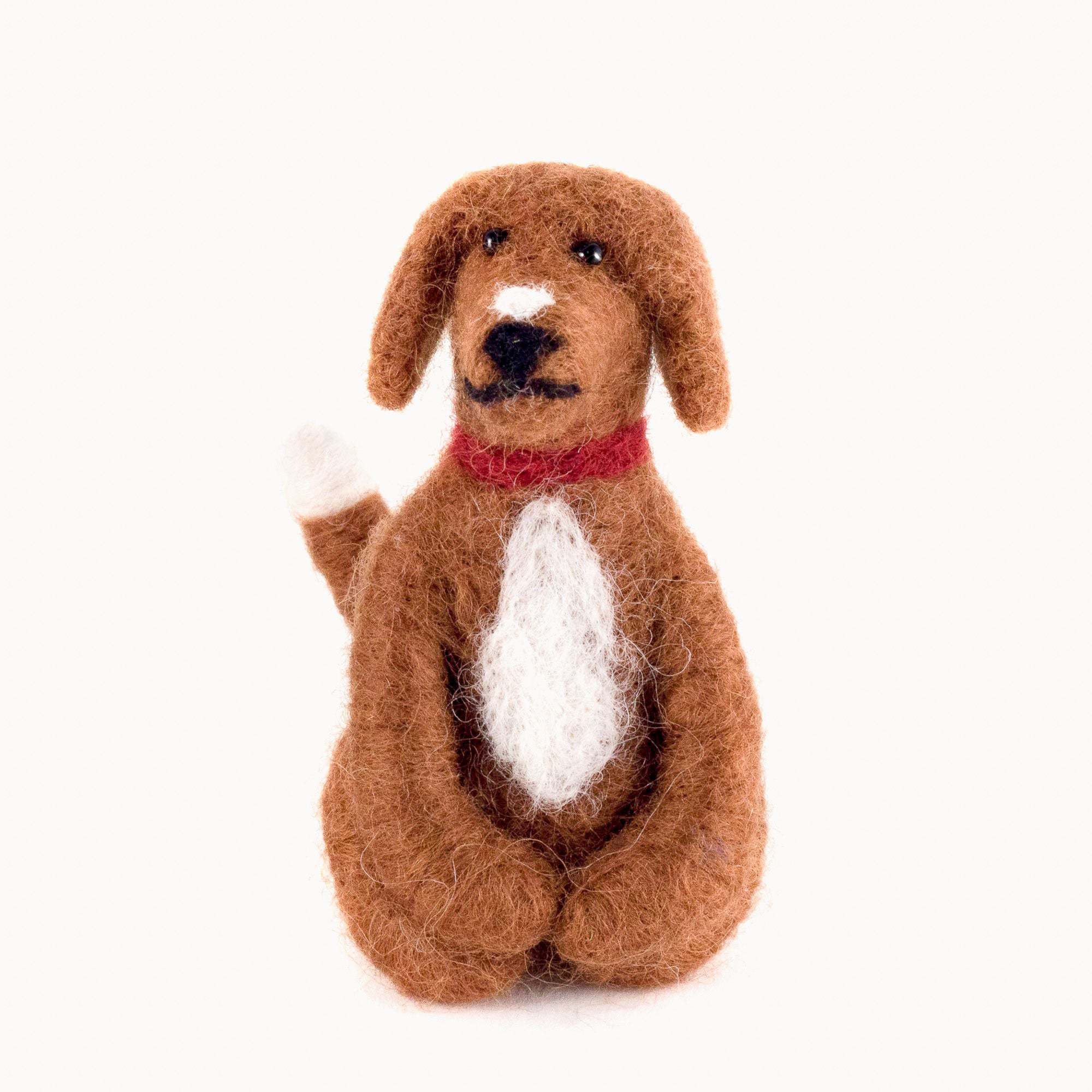 Felted Wool Sitting Dog | Handmade Needle Felted Animals Made in ...